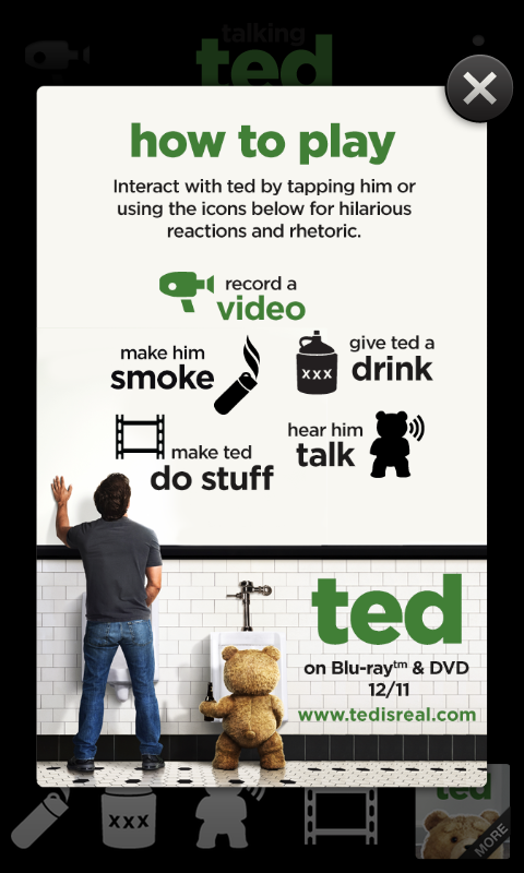 オジカワぐま・テッドと遊ぼう「Talking Ted LITE」 iPhone/Android | アプリそうけん